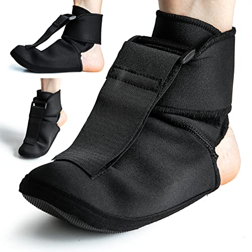 Plantar Fasciitis Night Splint, Plantar Fasciitis Night Sock, Soft Stretching Boot Splint, Heel Pain Relief Compression Sleeve for Plantar Fasciitis, Heel, Ankle, Arch Foot Pain, Achilles Tendonitis (Medium)