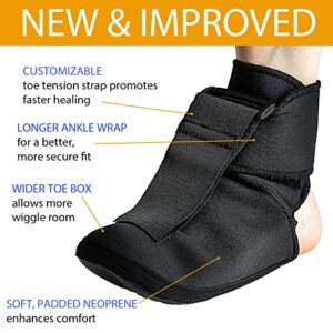 Plantar Fasciitis Night Splint, Plantar Fasciitis Night Sock, Soft Stretching Boot Splint, Heel Pain Relief Compression Sleeve for Plantar Fasciitis, Heel, Ankle, Arch Foot Pain, Achilles Tendonitis (Medium)