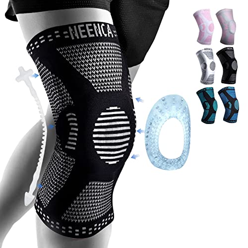 NEENCA Professional Knee Brace, Compression Knee Sleeve with Patella Gel Pad & Side Stabilizers, Knee Support Bandage for Pain Relief, Medical Knee Pad for Running, Workout, Arthritis, Joint Recovery