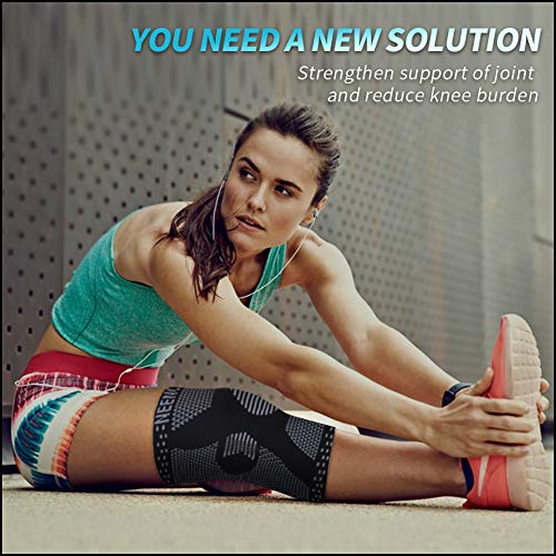 NEENCA Professional Knee Brace, Compression Knee Sleeve with Patella Gel Pad & Side Stabilizers, Knee Support Bandage for Pain Relief, Medical Knee Pad for Running, Workout, Arthritis, Joint Recovery