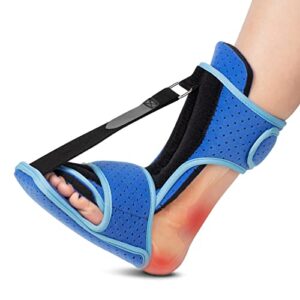 plantar fasciitis night splint: wxy foot brace with support plate | dorsal night splint for plantar fasciitis women men | plantar fasciitis relief achilles tendonitis foot drop heel pain black-blue