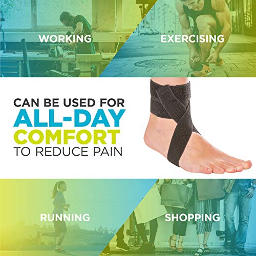 Plantar Fasciitis Day Ankle Brace | Daytime Splint with Heel Strap That Fits in Shoe for Peroneal Tendonitis Support, Foot Arch Pain Relief, PTTD, Achilles Tendonitis, and Sprains (Universal)