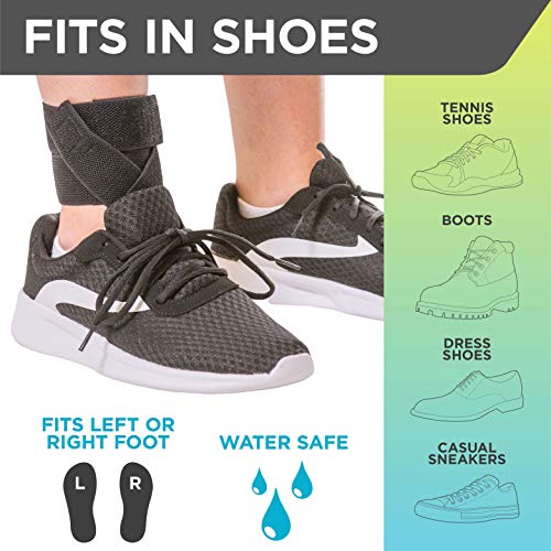 Plantar Fasciitis Day Ankle Brace | Daytime Splint with Heel Strap That Fits in Shoe for Peroneal Tendonitis Support, Foot Arch Pain Relief, PTTD, Achilles Tendonitis, and Sprains (Universal)