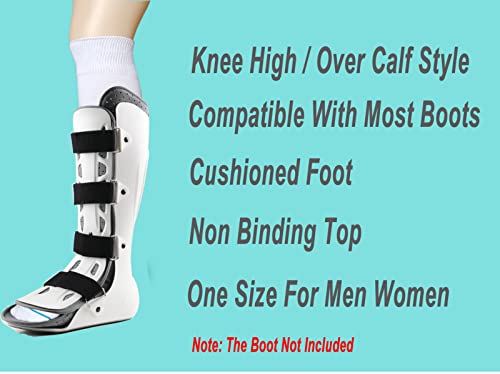 VEIGIKE Socks Liner for Orthopedic Walking Boots Walker Brace Shoe,Medical Tube Socks Under Air Cam Walkers and Fracture Boot Cast Surgical leg Cover White 2 Pairs