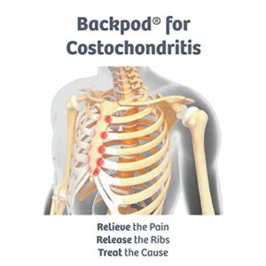 Backpod (Authentic Original) - Premium Treatment for Neck, Upper Back and Headache Pain from hunching over Smartphones and Computers, Home Treatment Program for Costochondritis, Tietze Syndrome and Thoracic Stretching