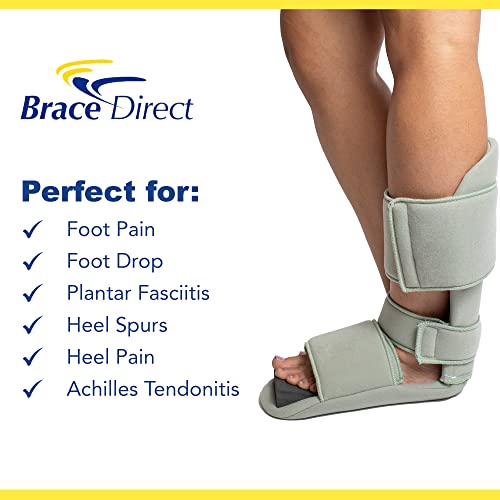 Brace Direct Padded Night Splint 90 Degree Immobilizing Stretching Sleeping Boot - Recovery for Plantar Fasciitis, Drop Foot, Achilles Inflammation, Heel Spurs and more