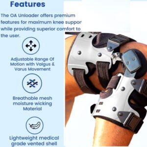 Comfyorthopedic Osteoarthritis Knee Brace - Knee Brace for Arthritis Pain and Support-Lateral or Medial offloader knee brace for left knee-L1851 L1843 Custom Knee Brace for Bone on Bone pain relief