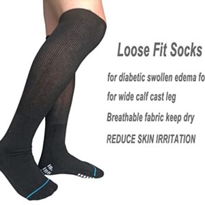 2 Pairs Replacement Sock Liner for Orthopedic Walking boot Air Cam Walkers, Cast Socks Under Air Cast Brace Surgical Broken Leg Toe Fracture boot