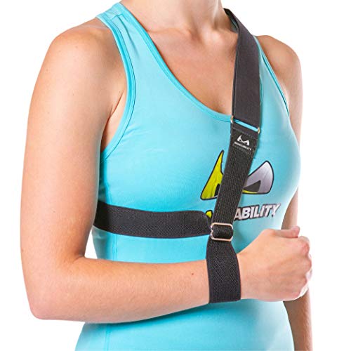 BraceAbility The Shoulder Sling - Patented Arm Support Strap and Waterproof Clavicle Immobilizer Brace for Broken Collarbone, Torn Rotator Cuff, Dislocation or AC Separation (Universal)