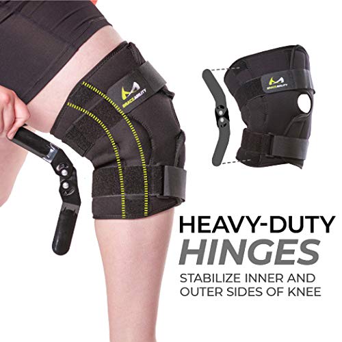 BraceAbility Plus Size Knee Brace - Bariatric Hinged Wraparound Sleeve for Extra-Large Legs and Obese Thighs to Support Meniscus Tears, Arthritis Pain, Tendonitis, Ligament Injuries and Sprains (6XL)