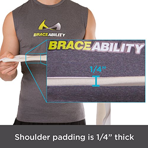 BraceAbility Figure 8 Clavicle Brace & Posture Corrector | Broken Collarbone Sling for Injuries & Fractures, Shoulder Support Strap for Upper Back Straightening (Medium)