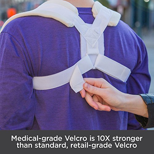 BraceAbility Figure 8 Clavicle Brace & Posture Corrector | Broken Collarbone Sling for Injuries & Fractures, Shoulder Support Strap for Upper Back Straightening (Medium)