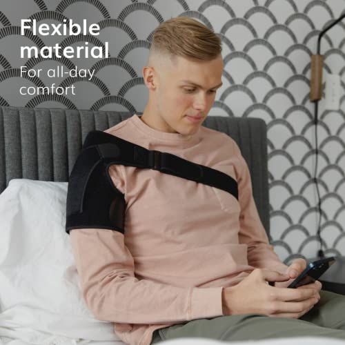 BraceAbility Shoulder Support Brace - Compression Copper Arm Immobilizer Sleeve for Rotator Cuff or Labrum Tears, Bursitis Pain, Impingement, SLAP Injury, Dislocated Recovery for Men and Women (L/XL)