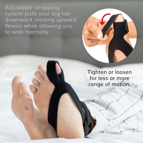 BraceAbility Turf Toe Brace - New, Adjustable Medical-Grade Foot Orthotic for Sprained and Hyperextended Big Toe Injury Treatment and Pain Relief - Perfect Splint, Plate, and Taping Alternative (XL)