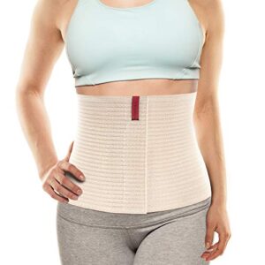 ortonyx 10.25″ abdominal binder for men and women/postpartum post-operative post-surgery wrap/abdomen navel umbilical hernia support belt / 524010 beige s/m