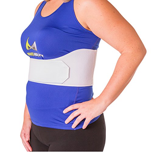 BraceAbility Rib Injury Binder Belt | Women's Rib Cage Protector Wrap for Sore or Bruised Ribs Support, Sternum Injuries, Pulled Muscle Pain and Strain Treatment (Female - Fits 34”-60” Chest)