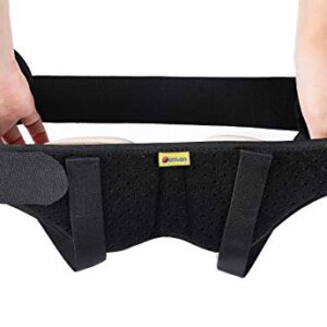 Tenbon Hernia Belt Truss for Single/Double Inguinal or Sports Hernia, Hernia Support Brace for Men for Women Pain Relief Recovery Strap with 2 Removable Compression Pads Comfortable Material