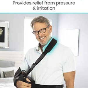 Vive Shoulder Abduction Sling - Immobilizer for Injury Support - Pain Relief Arm Pillow for Rotator Cuff, Sublexion, Surgery, Dislocated, Broken Arm - Brace Includes Pocket Strap, Stress Ball, Wedge