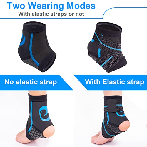 Nvorliy Ankle Brace for Swimming, Aquatic, Scuba Diving, Surfing, Paddle Boarding, Water Sports or Injury Recovery, Neoprene Compression Ankle Wrap & Foot Support for Women & Men (Medium)