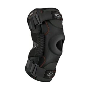 shock doctor compression knee brace for men & women, maximum support, adjustable dual hinges