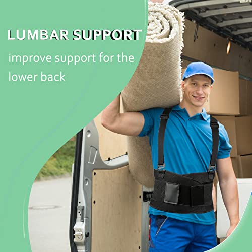 Back Brace Lumbar Back Support Belt for Women and Men , Lower Back Pain Relief Lumbar Support with Removable Suspender Straps , Lower Back Support for Heavy Lifting at Work,Moving and Warehouse Jobs 5XL(53"-65")