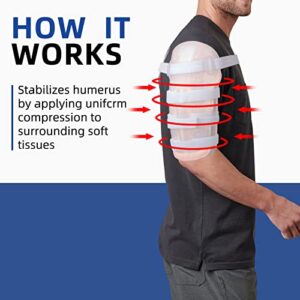 Sarmiento Brace - Humeral Shaft Fracture Splint Humeral Fracture Brace for Broken Upper Arm Shoulder Bicep Left/Right Arm Long-Bone Humerus Fracture for Men and Women (XL)