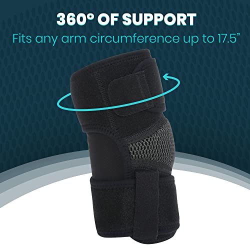 Vive Elbow Brace - Tennis Compression Sleeve - Wrap for Golfers, Bursitis, Left or Right Arm - Tendonitis Support Strap for Golf, Men and Women - Epicondylitis and Sports Recovery