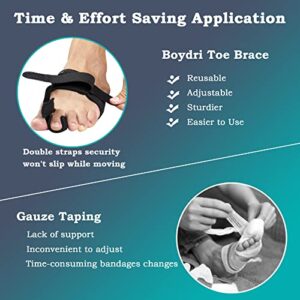 Boydri Toe Rigid Splint Stabilizers, Toe Straightener & Corrector Brace for Fixation Broken Toe, Stress Fracture, Claw Toe and Mallet Toe, Toe Separator - Adjustable Toe Support (S/M)