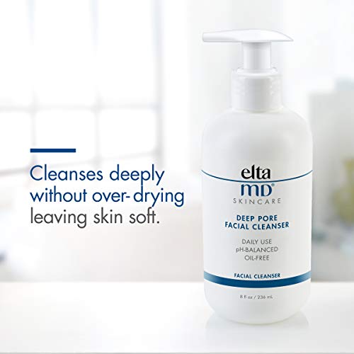 EltaMD Deep Pore Facial Cleanser, Sensitivity-Free, Soap-Free and Oil-Free Face Wash For Oily Skin and Daily Care, 8 Fl Oz (Pack of 1)