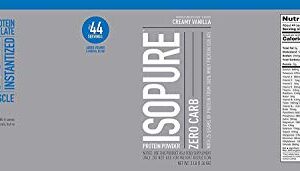 Isopure Creamy Vanilla Whey Isolate Protein Powder with Vitamin C & Zinc for Immune Support, 25g Protein, Zero Carb & Keto Friendly, 3 Pounds (Packaging May Vary)