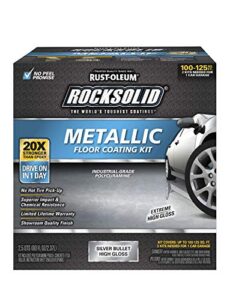 rust-oleum 286983 metallic floor coating kit-silver bullet