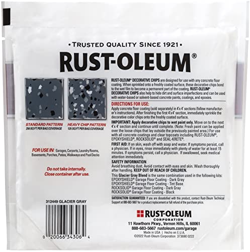 Rust-Oleum 312449-6PK Decorative Color Chips, 6 Pack, Glacier Gray Blend, 96 Ounce