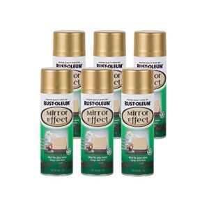 rust-oleum 286477-6pk specialty mirror spray, 6 oz, gold, 6 pack