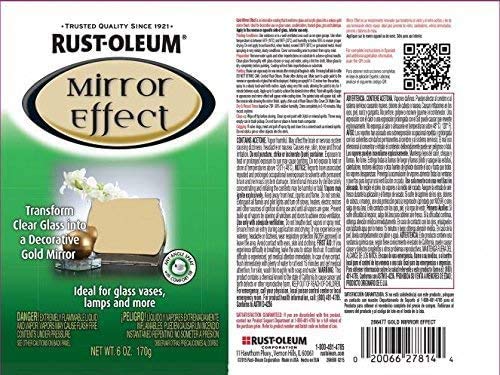 Rust-Oleum 286477-6PK Specialty Mirror Spray, 6 oz, Gold, 6 Pack