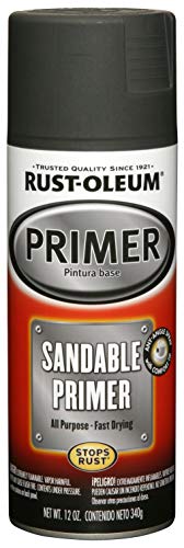 Rust-Oleum 260510 Automotive 2-in-1 Filler & Sandable Primer, 12 Ounce (Pack of 1), Gray & 249418 Automotive Sandable Primer Spray Paint, 12 Fl Oz (Pack of 1), Black