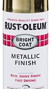 Rust-Oleum 7710830 Stops Rust Bright Coat Metallic Spray Paint, 11 Ounce (Pack of 1) , Gold & 249117 Painter's Touch 2X Ultra Cover, 12 Ounce (Pack of 1), Gloss Clear