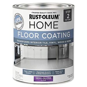 rust-oleum 358870 floor coating top coat semi-gloss clear quart