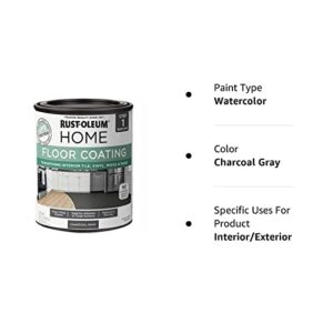 Rust-Oleum 365928 Floor Coating Base Coat Charcoal Gray Quart