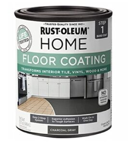 rust-oleum 365928 floor coating base coat charcoal gray quart