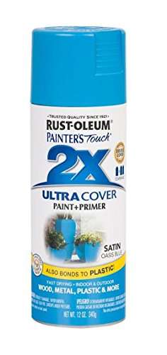 Rust-Oleum Painters Touch 277991 12 Oz Satin Oasis Blue Ultra Cover 2x Satin Spray