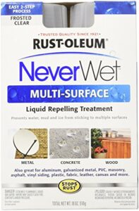 rust-oleum 274232 repelling treatment base coat-9 oz and top-coat 9-oz , frosted clear