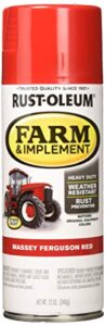 rust-oleum farm & implement 12 oz. spray paint- 280134 massey ferguson red