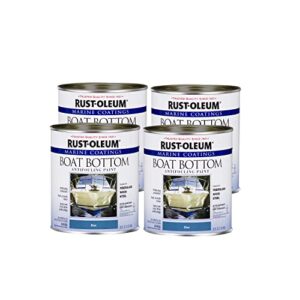 rust-oleum 207013-4pk marine boat bottom antifouling paint, blue