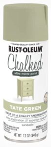 rust-oleum 374164 chalked ultra matte spray paint, 12 oz, tate green