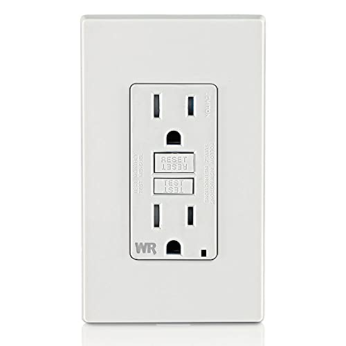 Leviton GFWT1-W Self, Resistant Receptacle, 15-Amp, White & Bell PSB37550GY Single-Gang Weatherproof Three 1/2 in. or 3/4 in, Gray