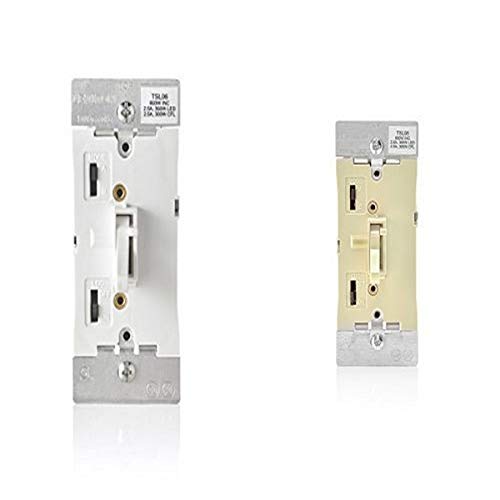 Leviton Toggle Slide Universal Dimmer, 300W Dimmable LED & CFL & Leviton Toggle Slide Universal Dimmer, 300W Dimmable LED & CFL, 600W Incandescent