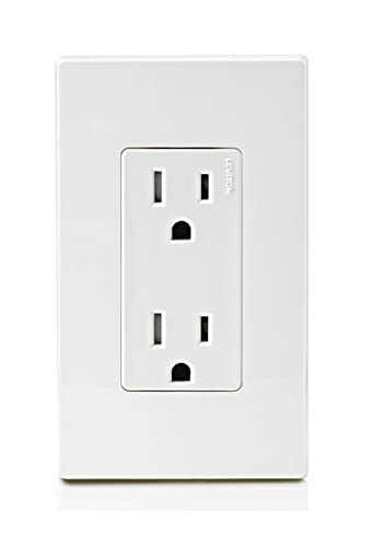 Leviton T5325-W 100 Pack 15Amp 125V Tamper Resistant Decora Duplex Receptacle, White