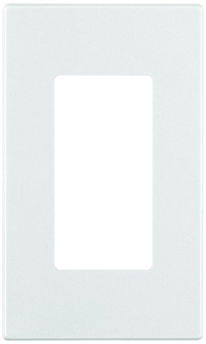 Leviton 80301-SW 1-Gang Decora Plus Wallplate Screwless Snap-On Mount (2 Pack, White)