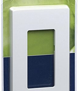 Leviton 80301-SW 1-Gang Decora Plus Wallplate Screwless Snap-On Mount (2 Pack, White)