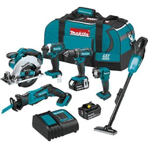 makita xt614sx1 18v lxt® lithium-ion cordless 6-pc. combo kit (3.0ah)